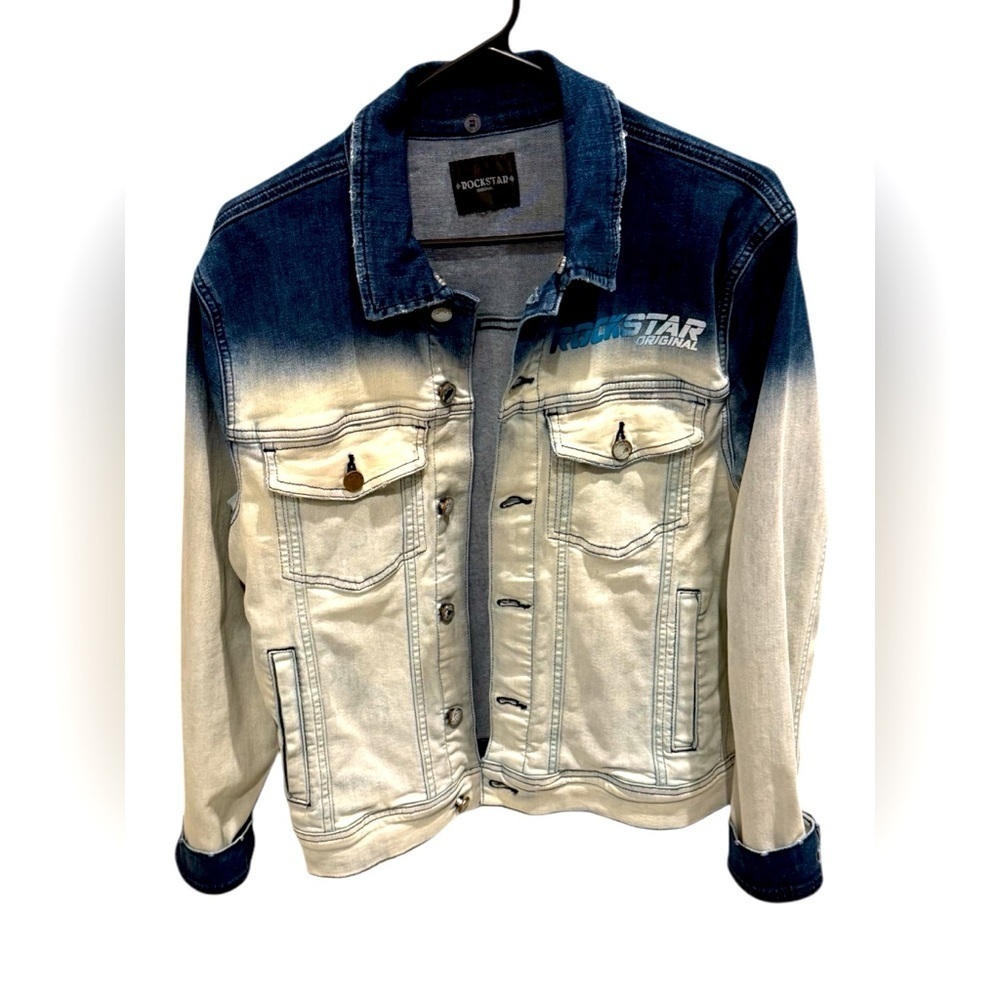 Rockstar Original Faded Blue Denim Jean Jacket Button… - Gem